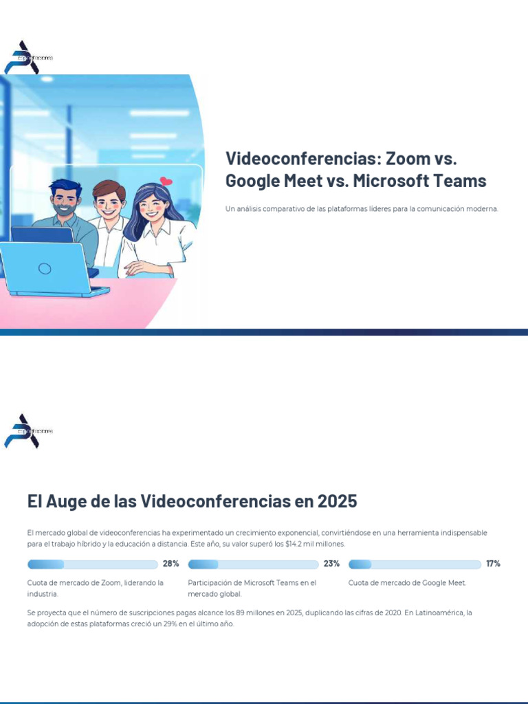 Comparativa: Zoom, Google Meet y Teams | PDF | Videotelefonía | Microsoft
