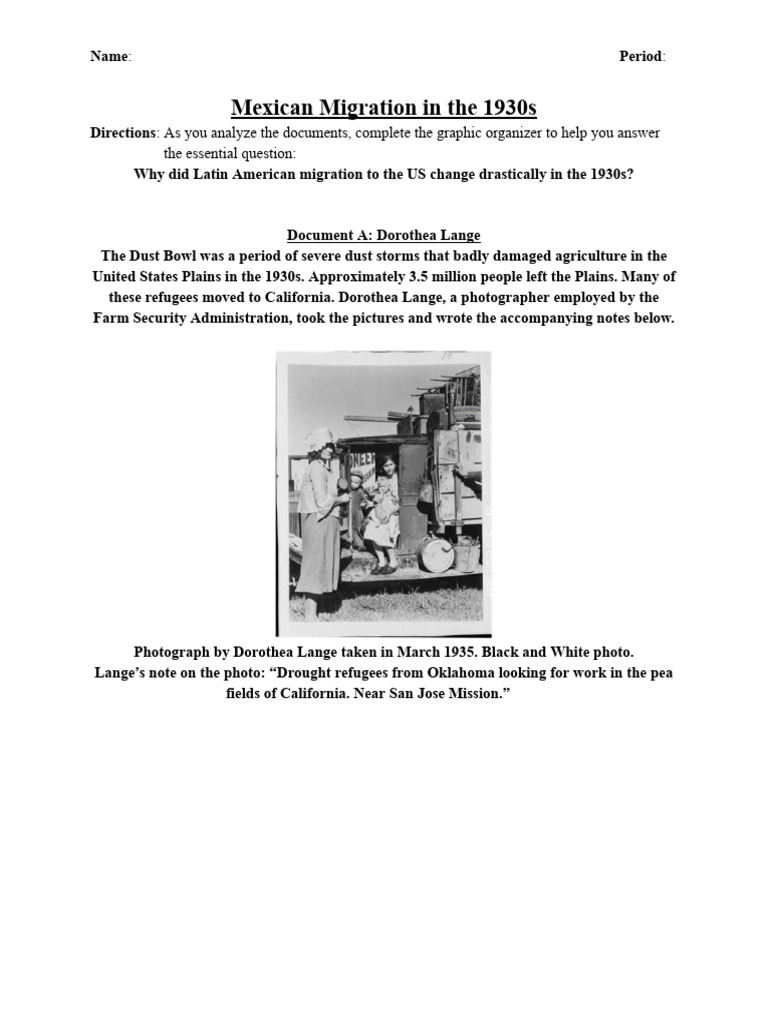 1930s Mexican Migration to the US | PDF | Human Migration | Immigration