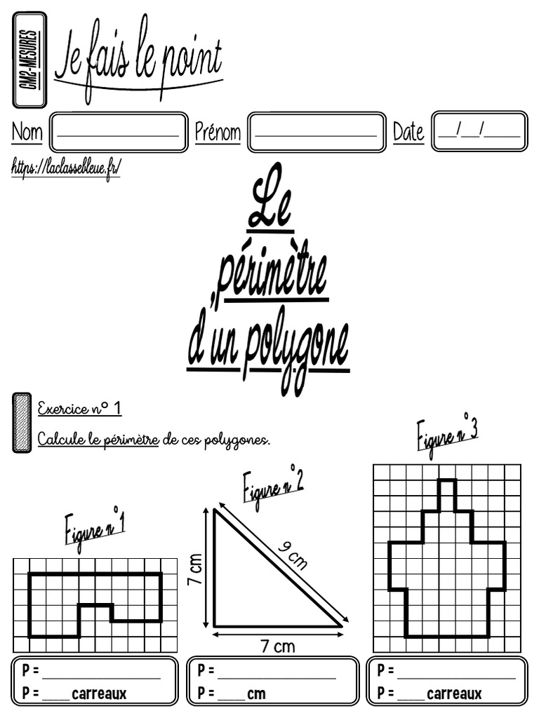 Calculer le périmètre des polygones | PDF | Géométrie | Géométrie ...
