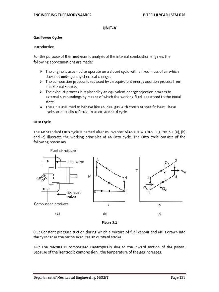 Gas Power Cycles Ic Engine Cycles | PDF | Heat | Diesel Engine