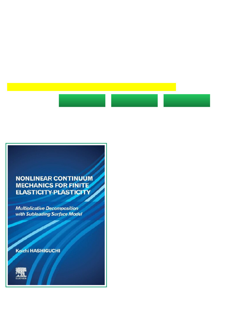 (Ebook) Nonlinear Continuum Mechanics for Finite Elasticity-Plasticity ...