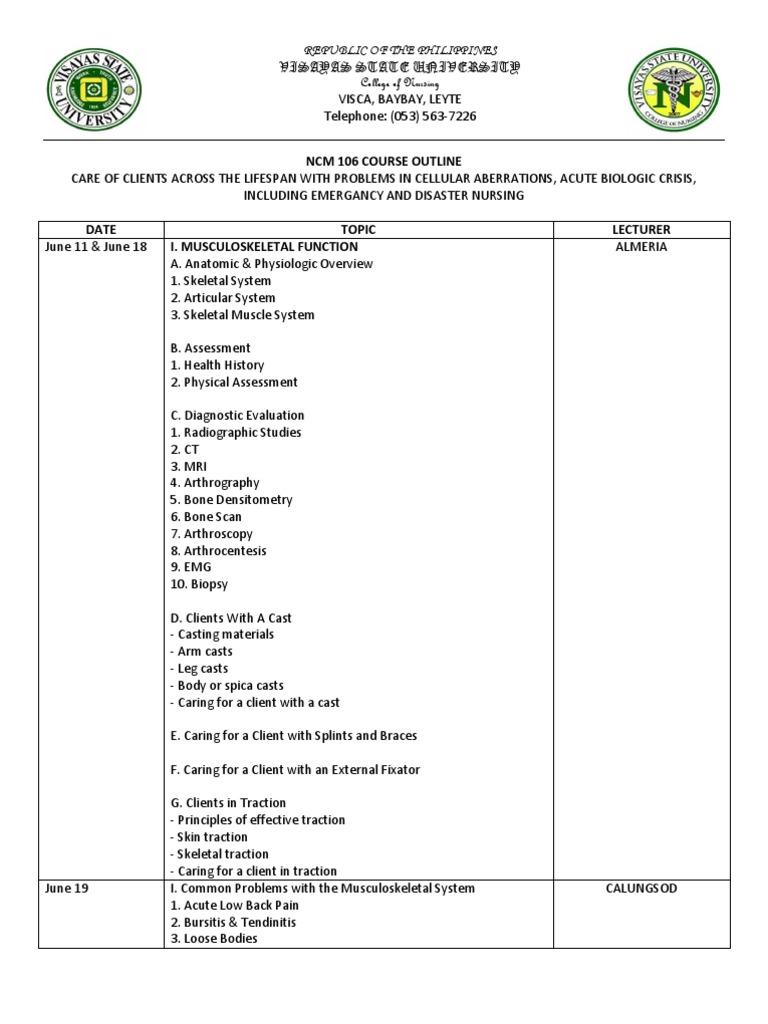 NCM 106 Course Outline | PDF | Colorectal Cancer | Cancer