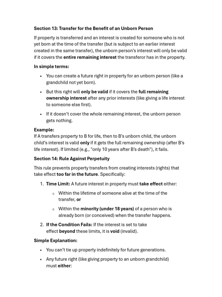Section 13 to 20 Tpa | PDF | Property | Inheritance