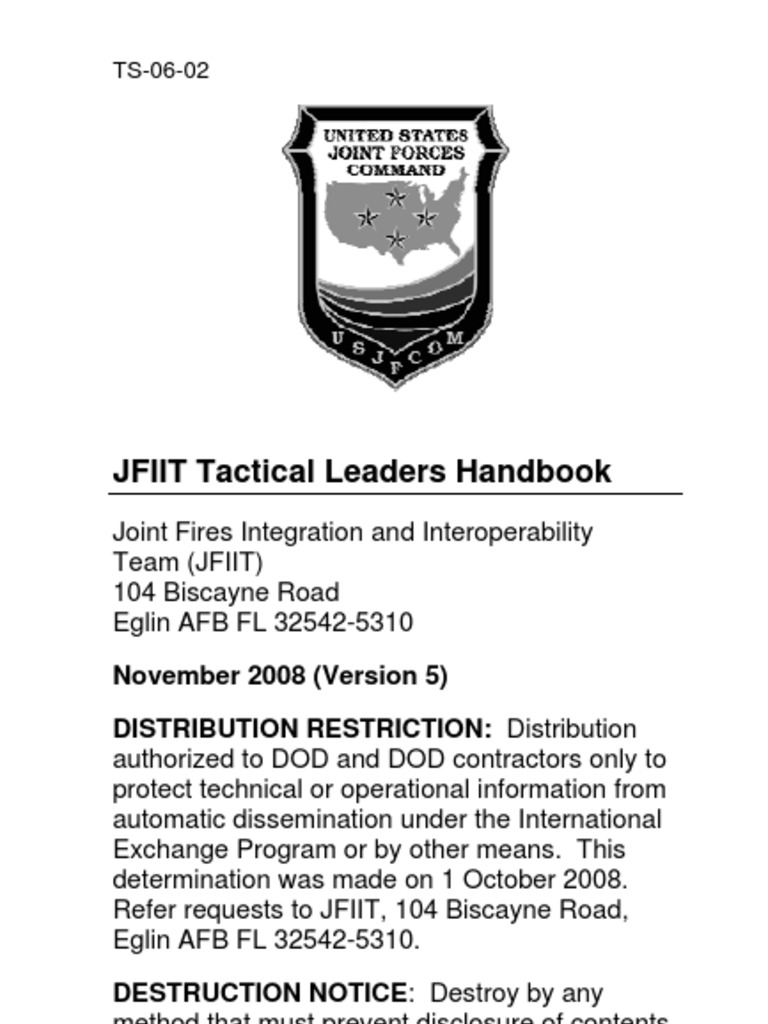 Tactical Leaders Handbook | PDF | Close Air Support | Signals Intelligence