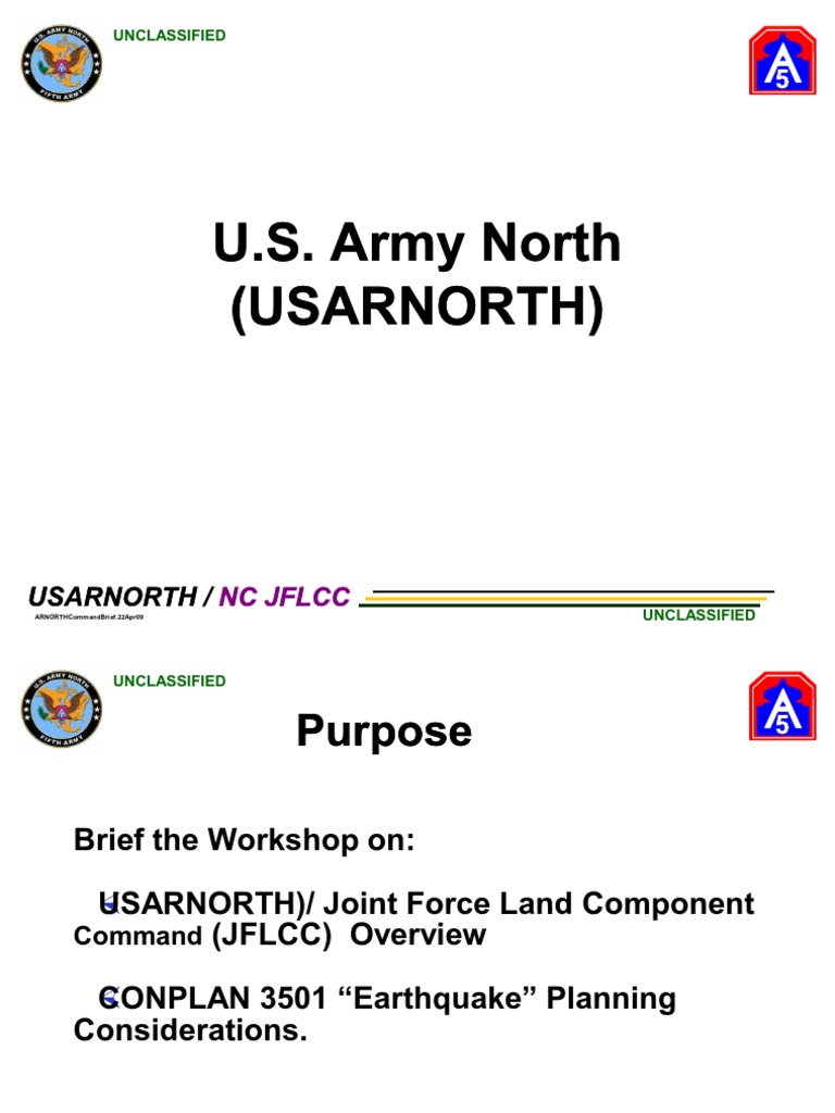 USARNORTH CONPLAN Overview | PDF | Federal Emergency Management Agency ...