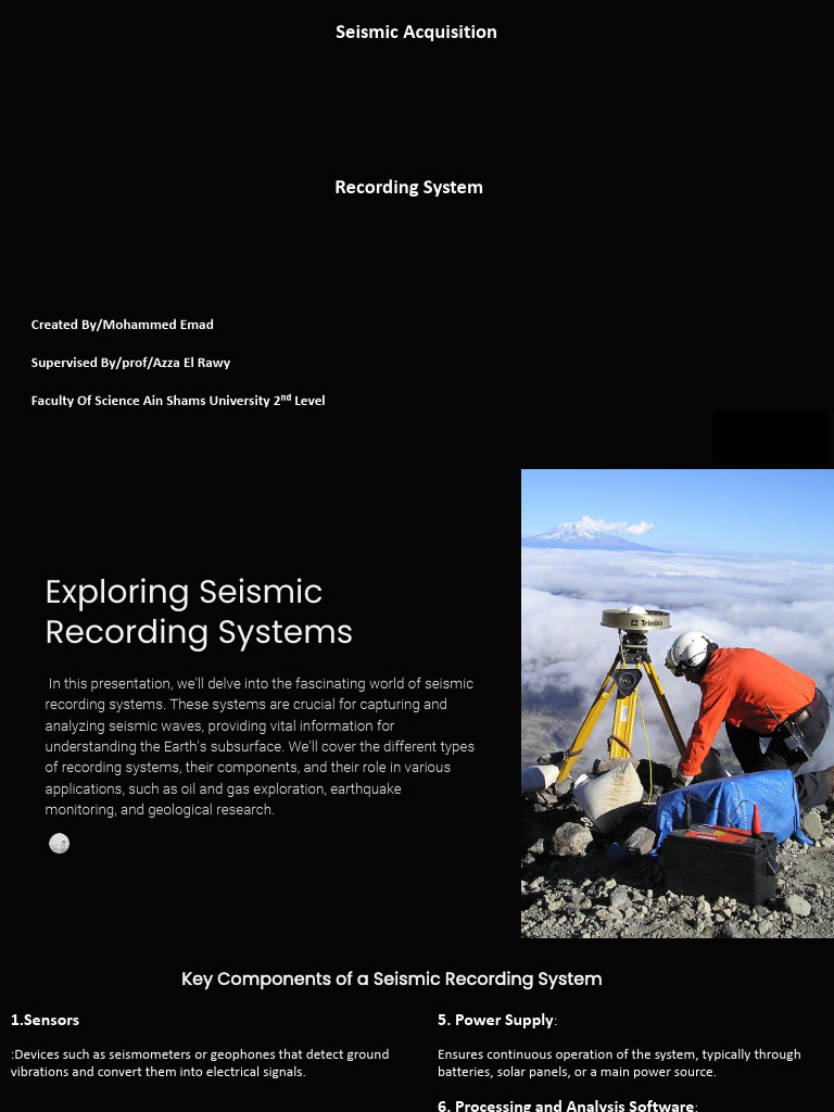 Seismic Recording Systems Overview | PDF | Reflection Seismology ...