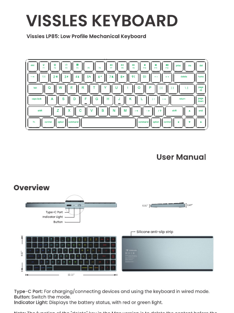 Vissles LP85 User Manual | PDF