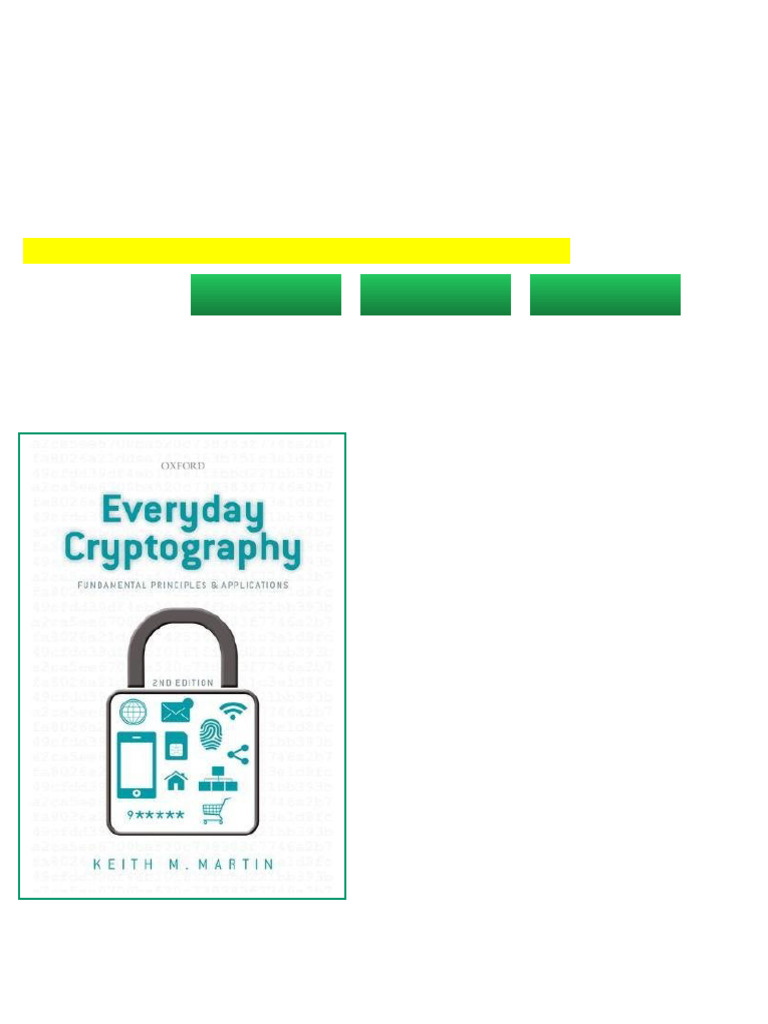 (Ebook) Everyday Cryptography: Fundamental Principles and Applications ...