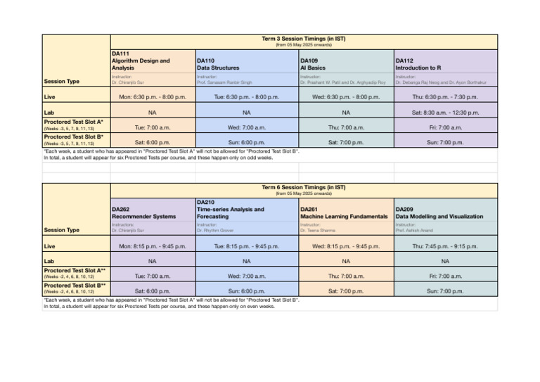 Timetable | PDF | Information Technology | Computing