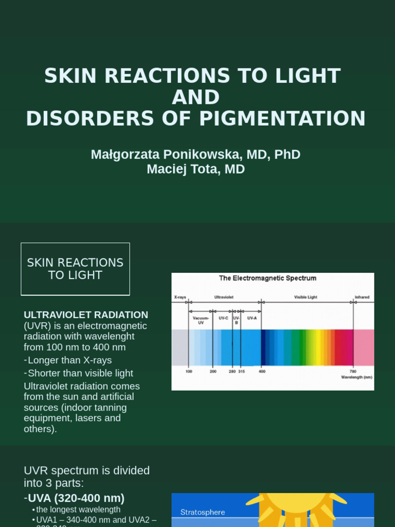 26.11 Skin Reactions To Light ED Seminar | PDF | Ultraviolet | Skin