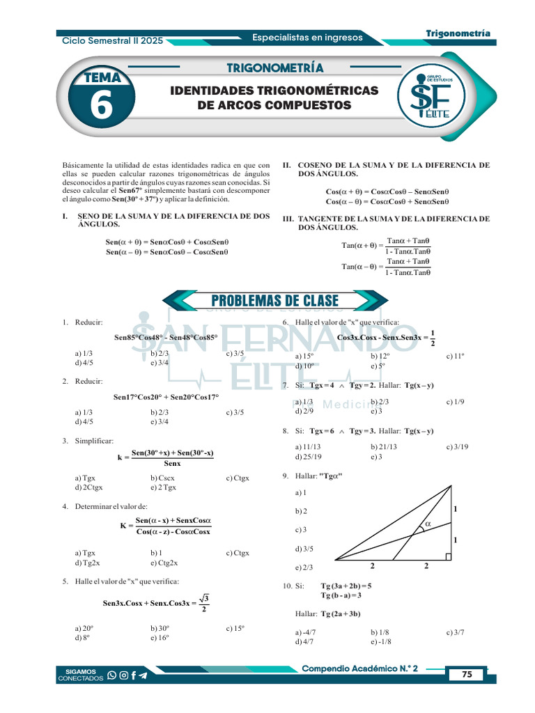 4- Trigonometría-L2 | PDF | Funciones trigonométricas | Trigonometría