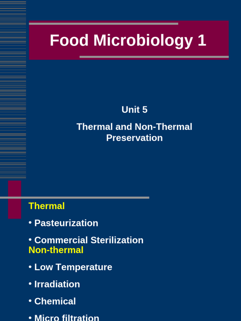 Thermal Vs Non-Thermal | PDF | Food Preservation | Milk