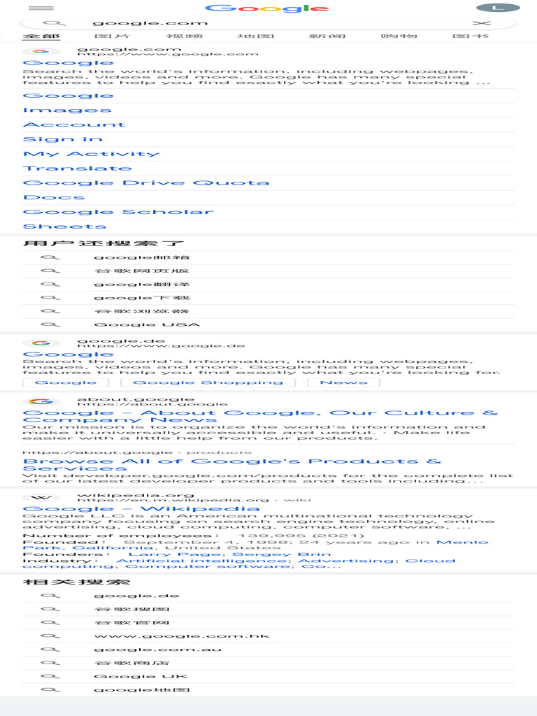 Google Search Features Overview | PDF