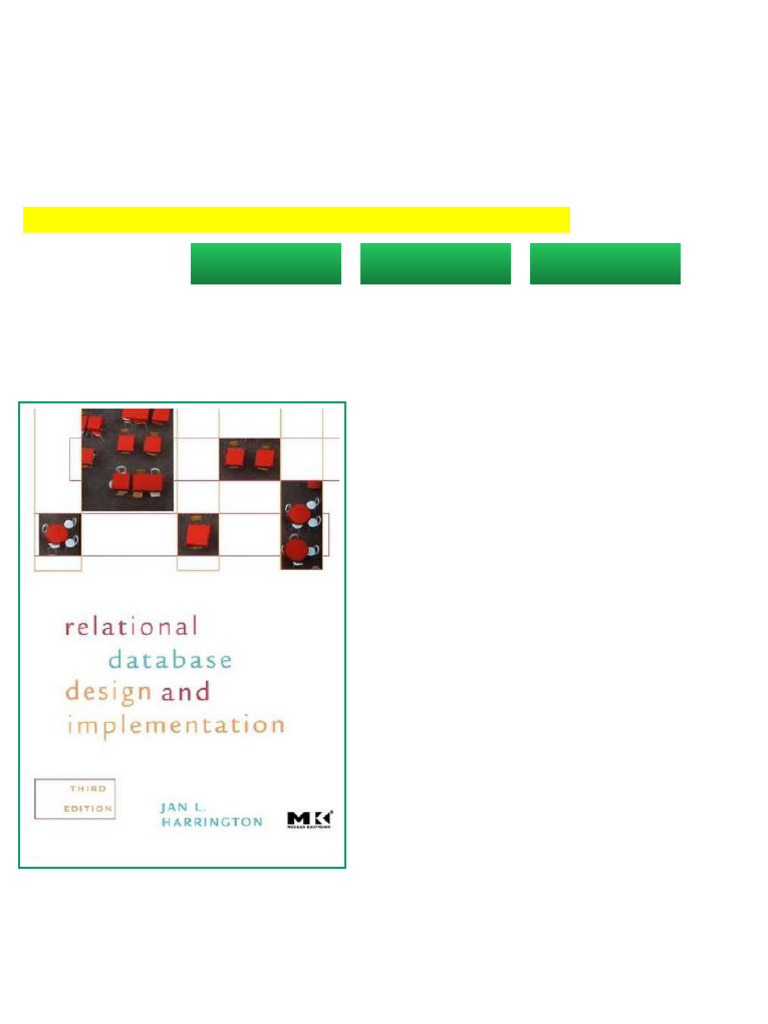 Relational Database Design and Implementation 3rd Edition Jan L. Harrington Digital Download | PDF