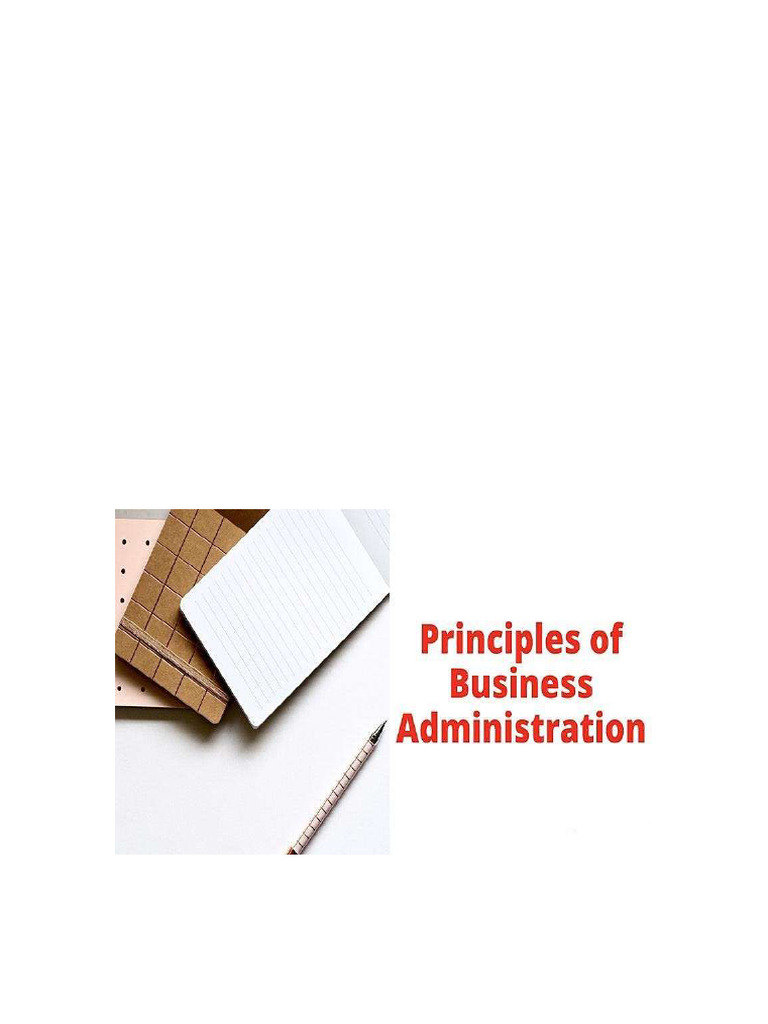 01 The Basics of Business Administration | PDF | Goal | Efficiency