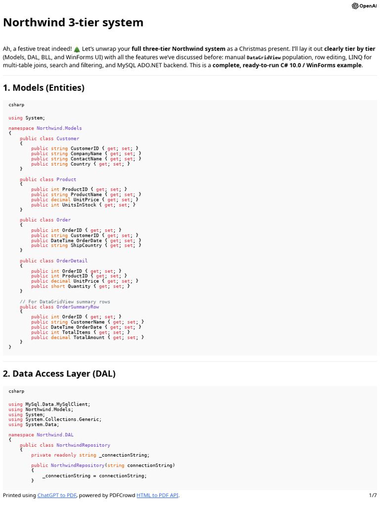 Northwind 3-tier Inventory Management System | PDF | Language ...
