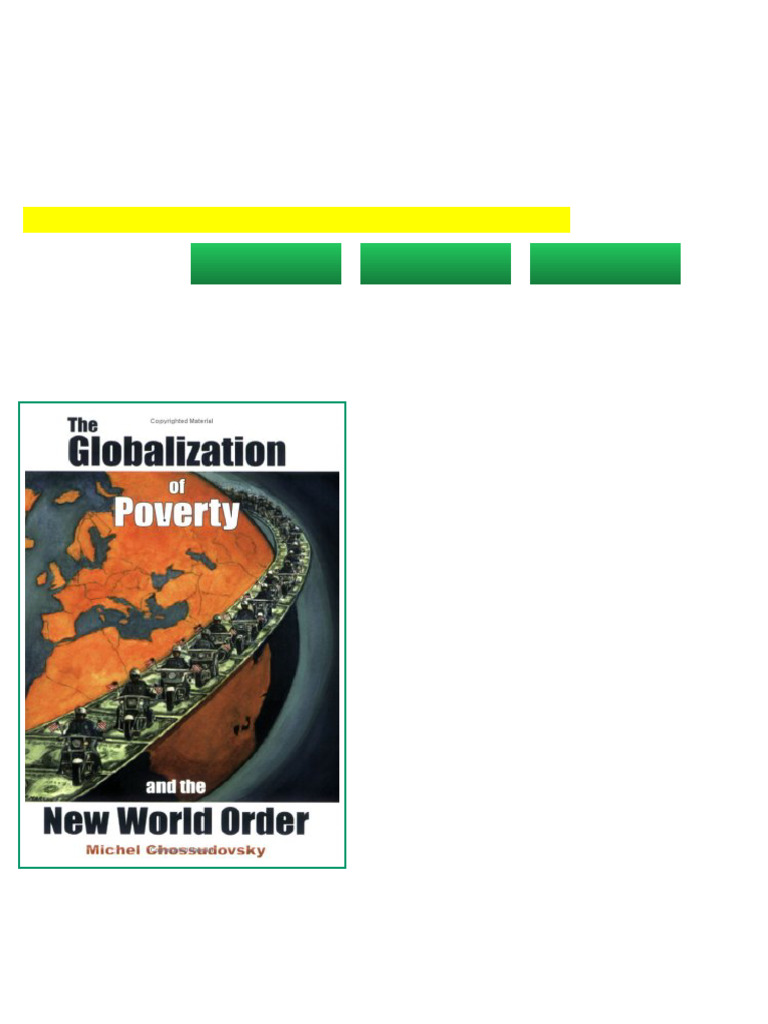 The Globalization of Poverty and The New World Order 2nd Edition Michel ...