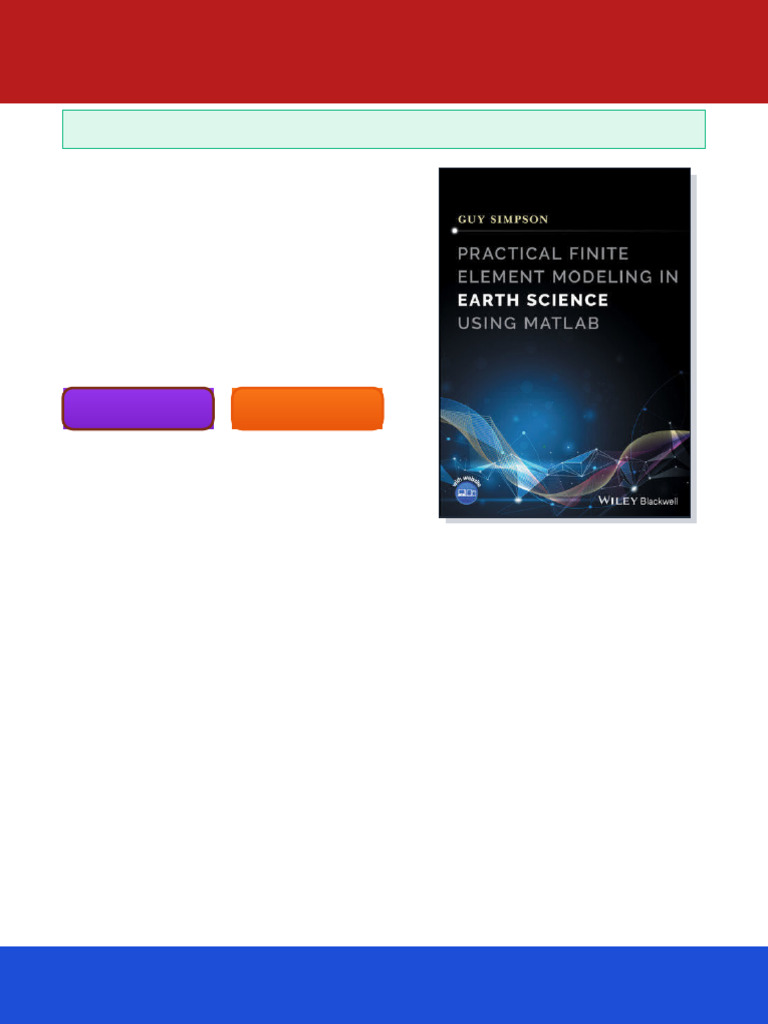 Practical Finite Element Modeling in Earth Science Using Matlab 1st Edition Guy Simpson Ebook ...