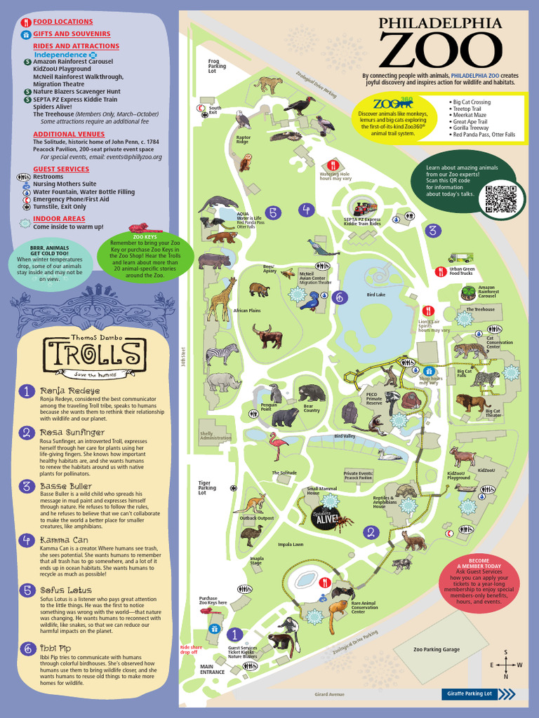 Philly Zoo Map Spring 2024 | PDF | Zoology | Organisms