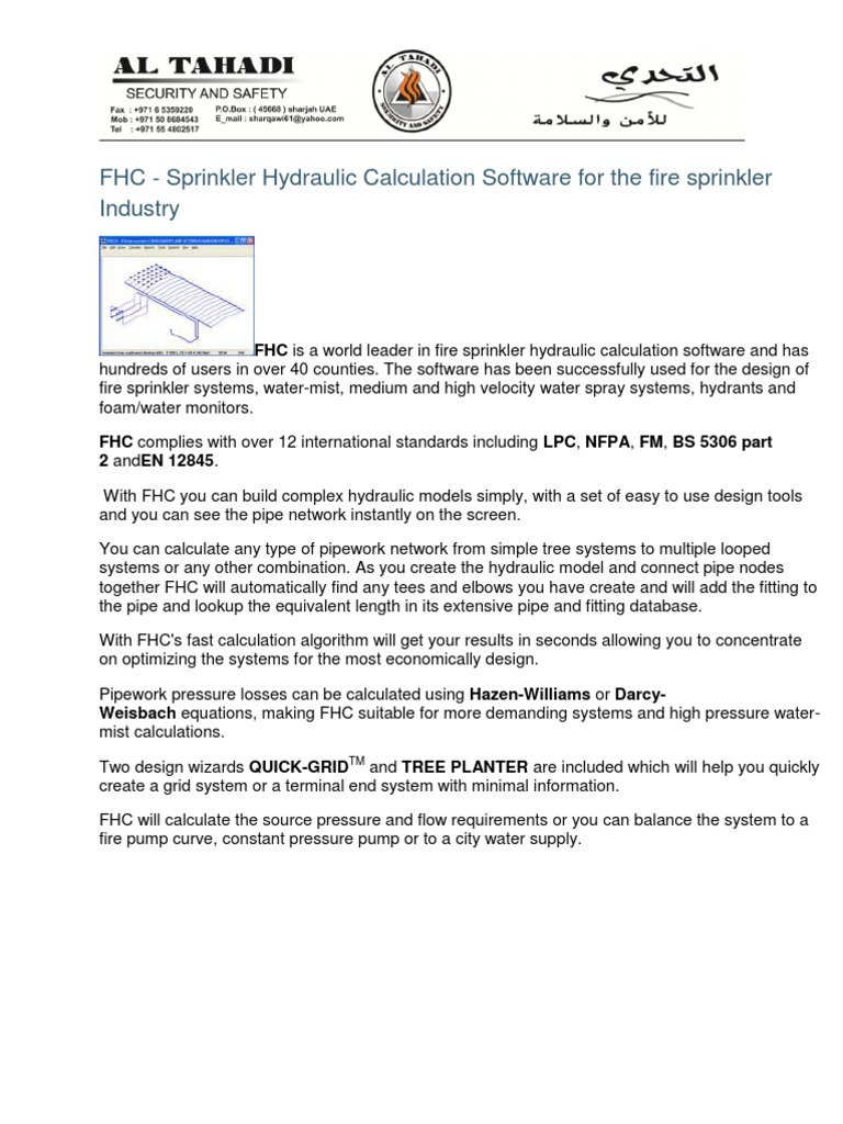 FHC - Sprinkler Hydraulic Calculation Software For The Fire Sprinkler ...