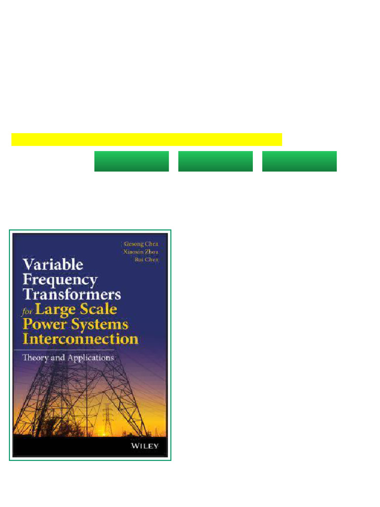 (Ebook) Variable Frequency Transformers For Large Scale Power Systems ...