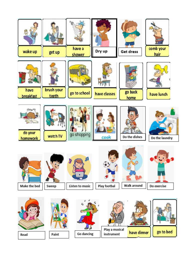 Verbs Drawings | PDF