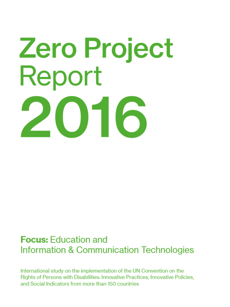 Zero Project Report 2016 | PDF