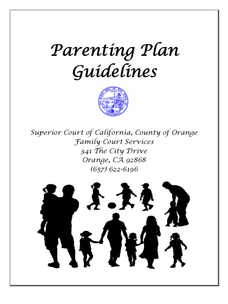 Guide For Parenting Plan | PDF | Child Custody | Workweek And Weekend