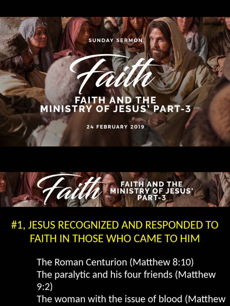 Faith-Part-3-Faith and The Ministry of Jesus | PDF