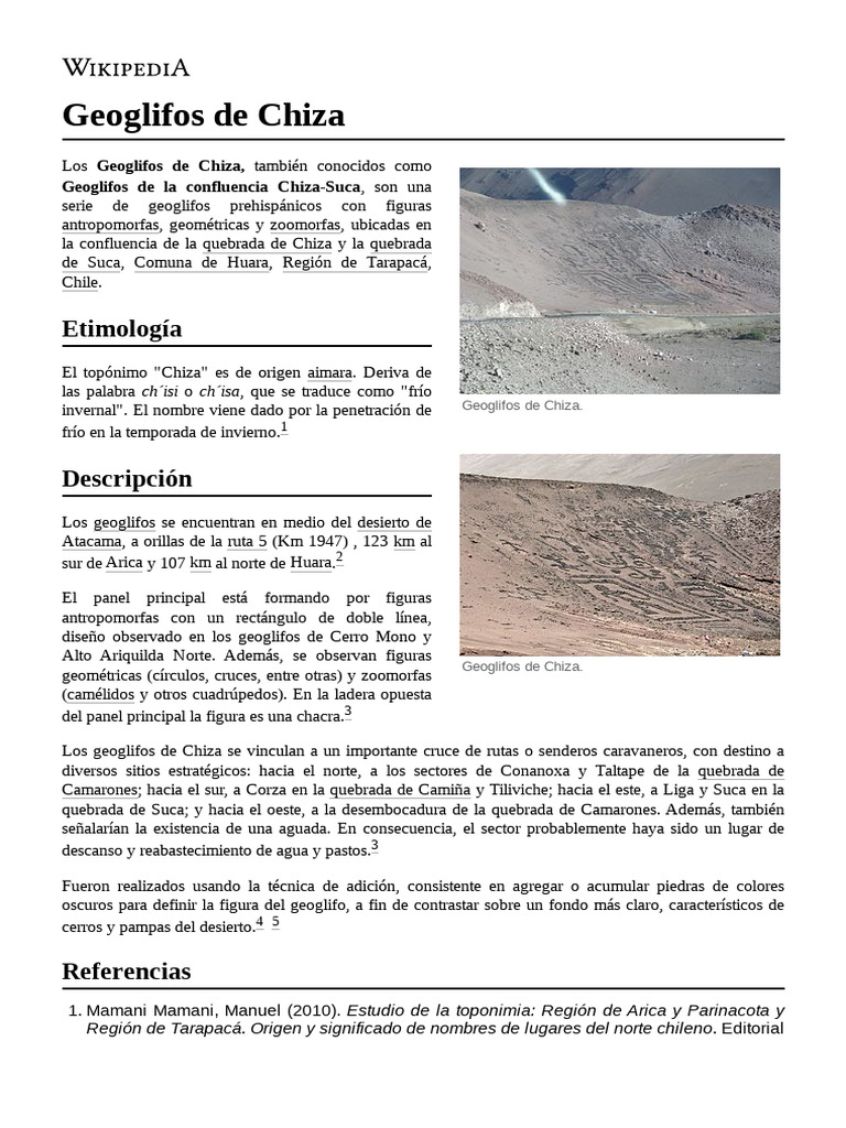 Geoglifos de Chiza | PDF