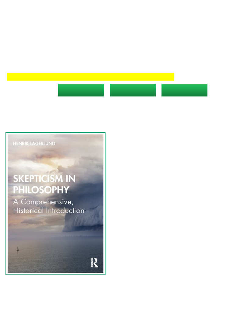(Ebook) Skepticism in Philosophy: A Comprehensive, Historical ...