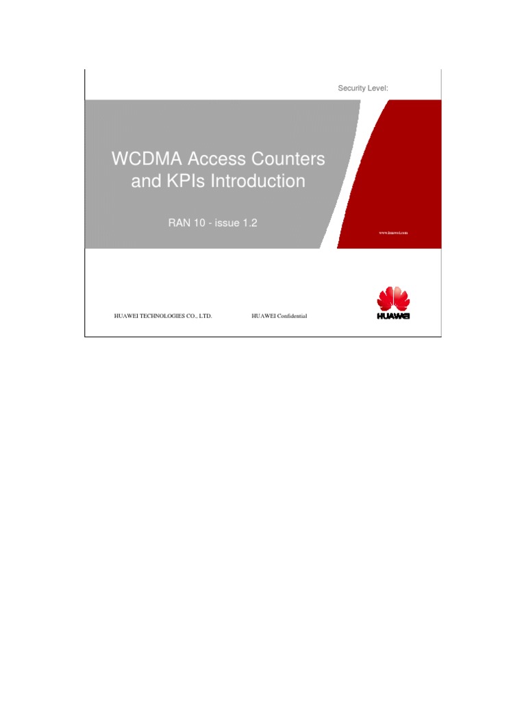1.WCDMA Access Counters and KPIs Introduction | PDF | High Speed Packet ...