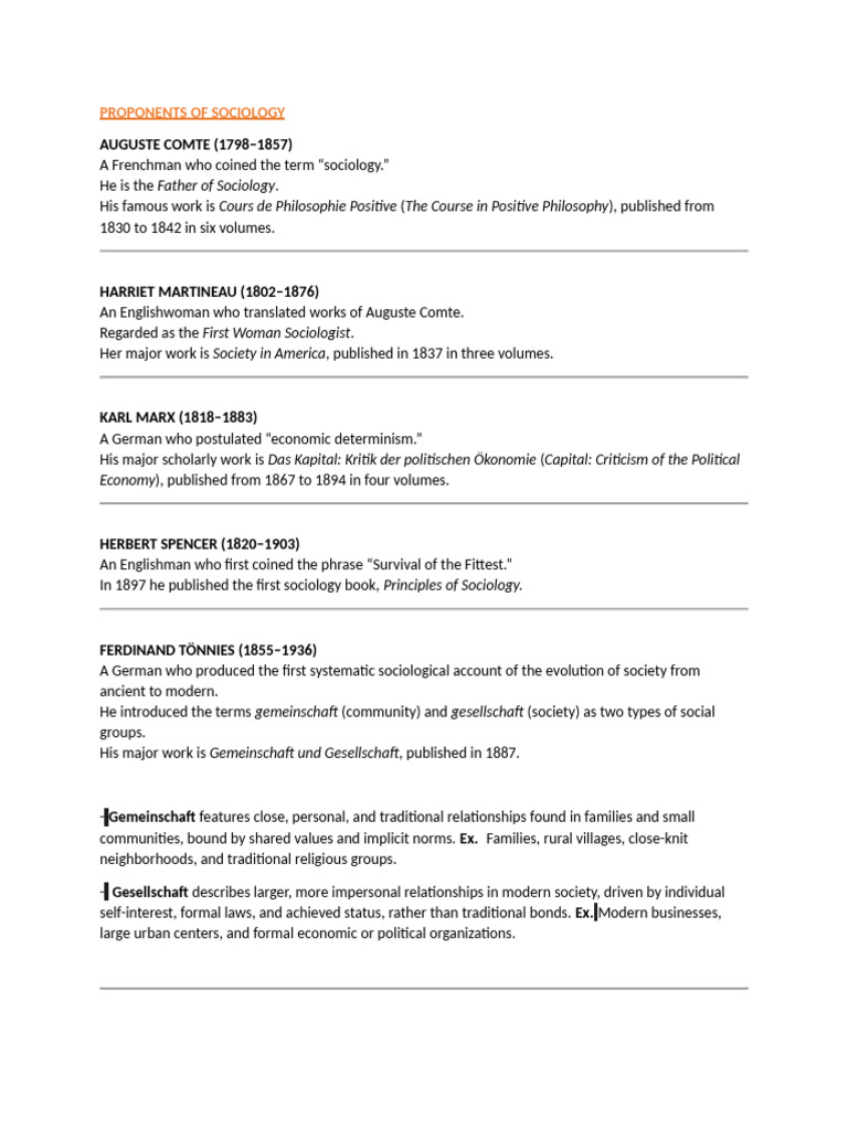 Key Figures in Sociology and Anthropology | PDF | Sociology | Cultural ...