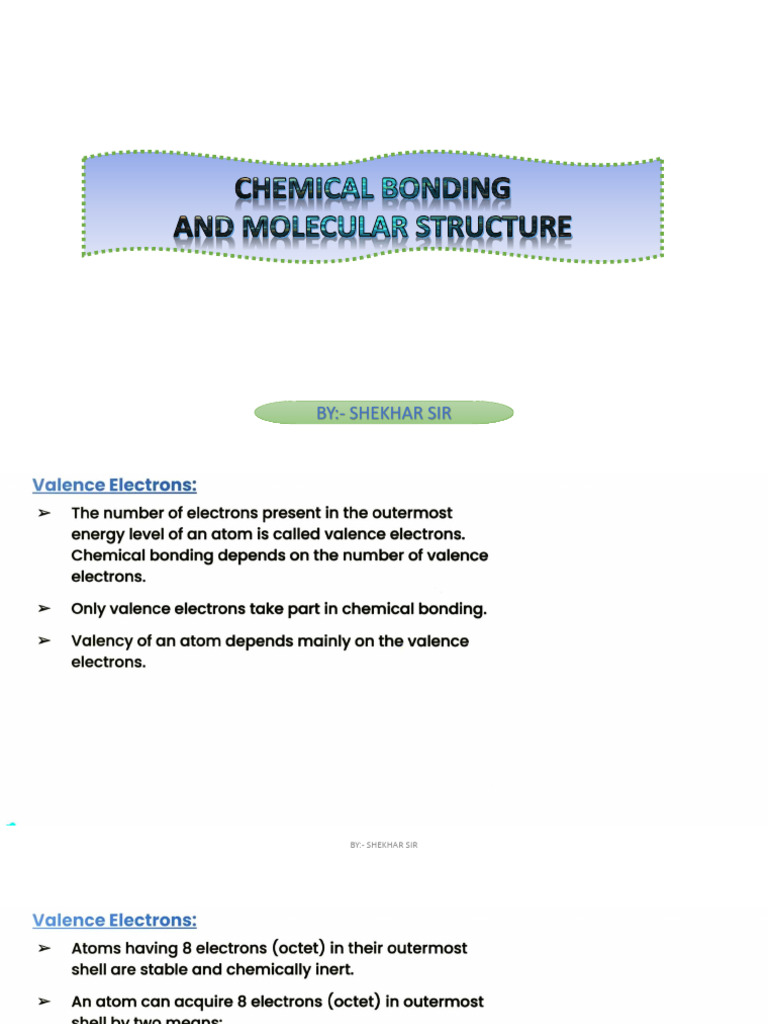 Chemical Bonding & Molecular Structure | PDF