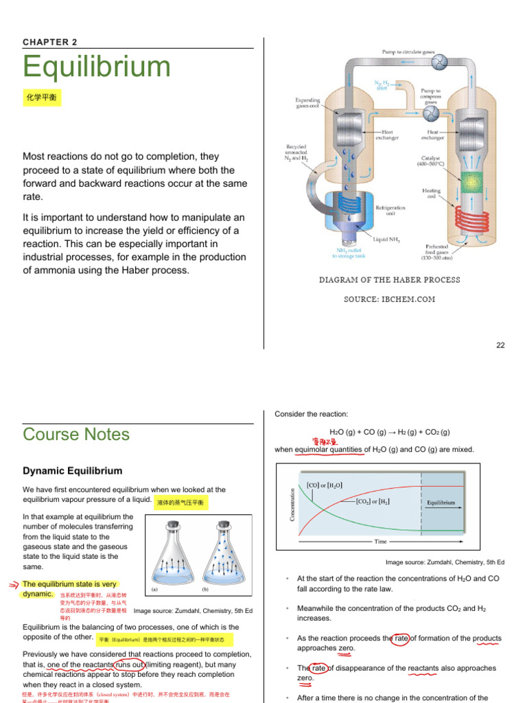Equilibrium Course Notes | PDF | Chemical Equilibrium | Reaction Rate