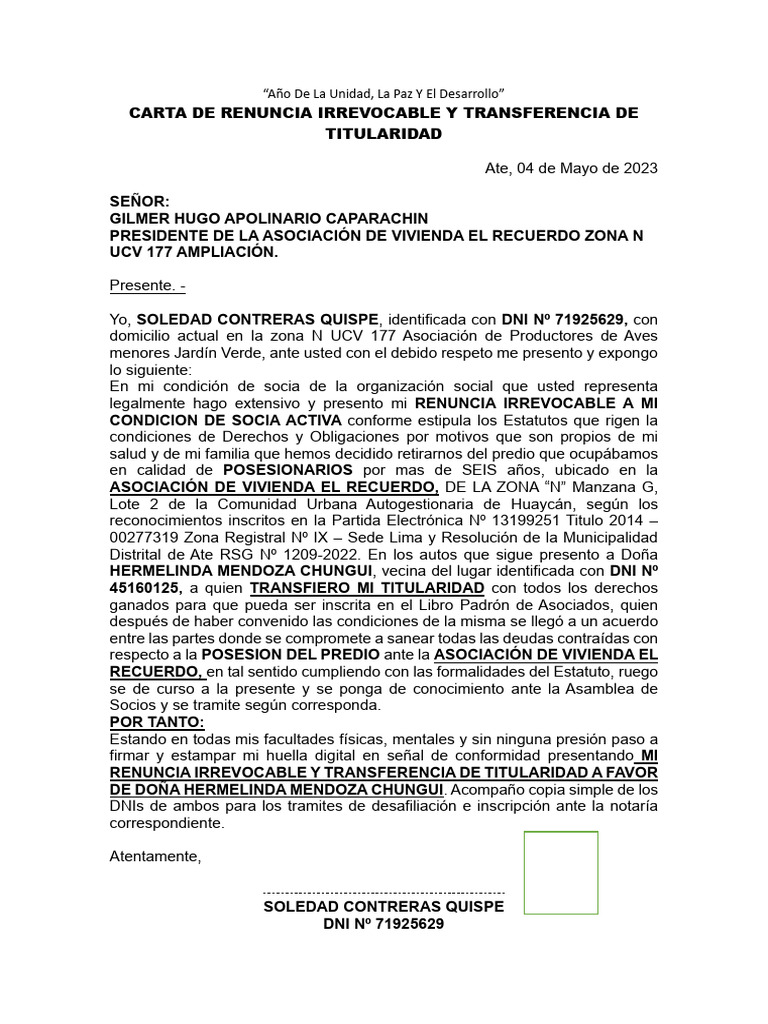 Soledad Contreras Quispe - Mayo2023 | PDF