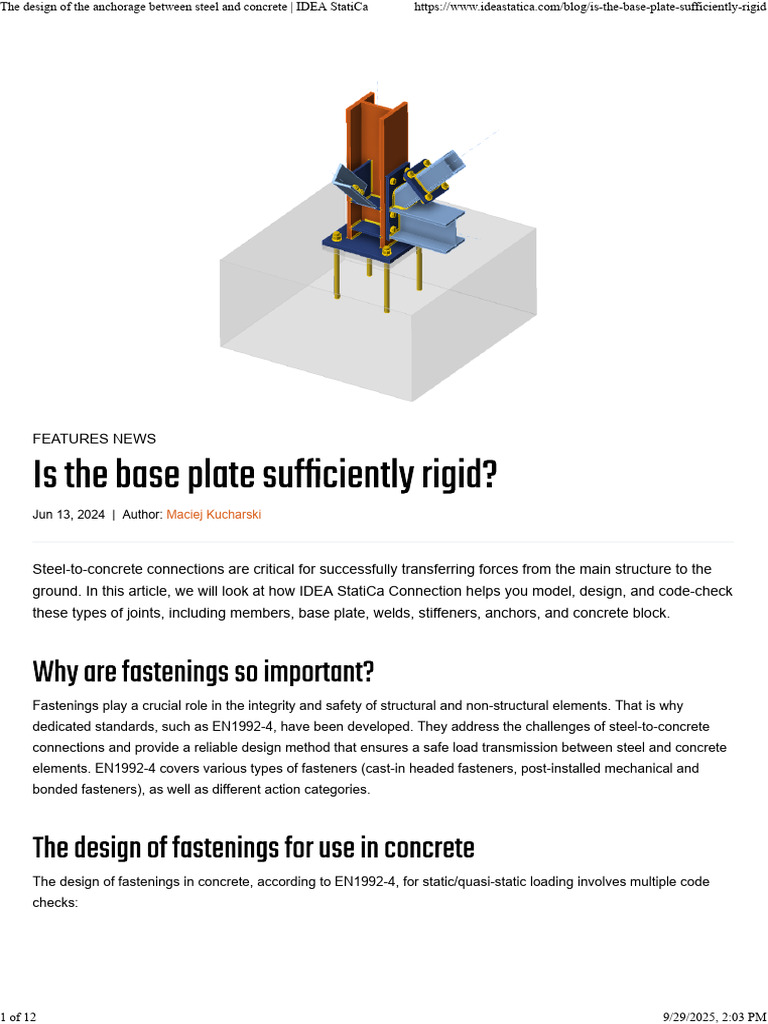 Is The Base Plate Sufficiently Rigid | PDF | Deformation (Engineering ...