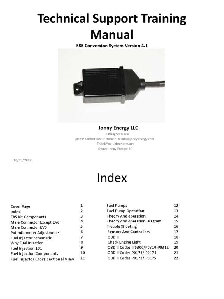 E85 Conversion Kit Manual Manual Version 4.1 | PDF | Fuel Injection ...