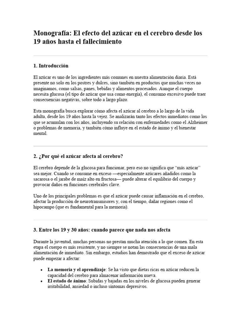 19 hasta le vejez | PDF | Azúcar | Dieta y nutrición