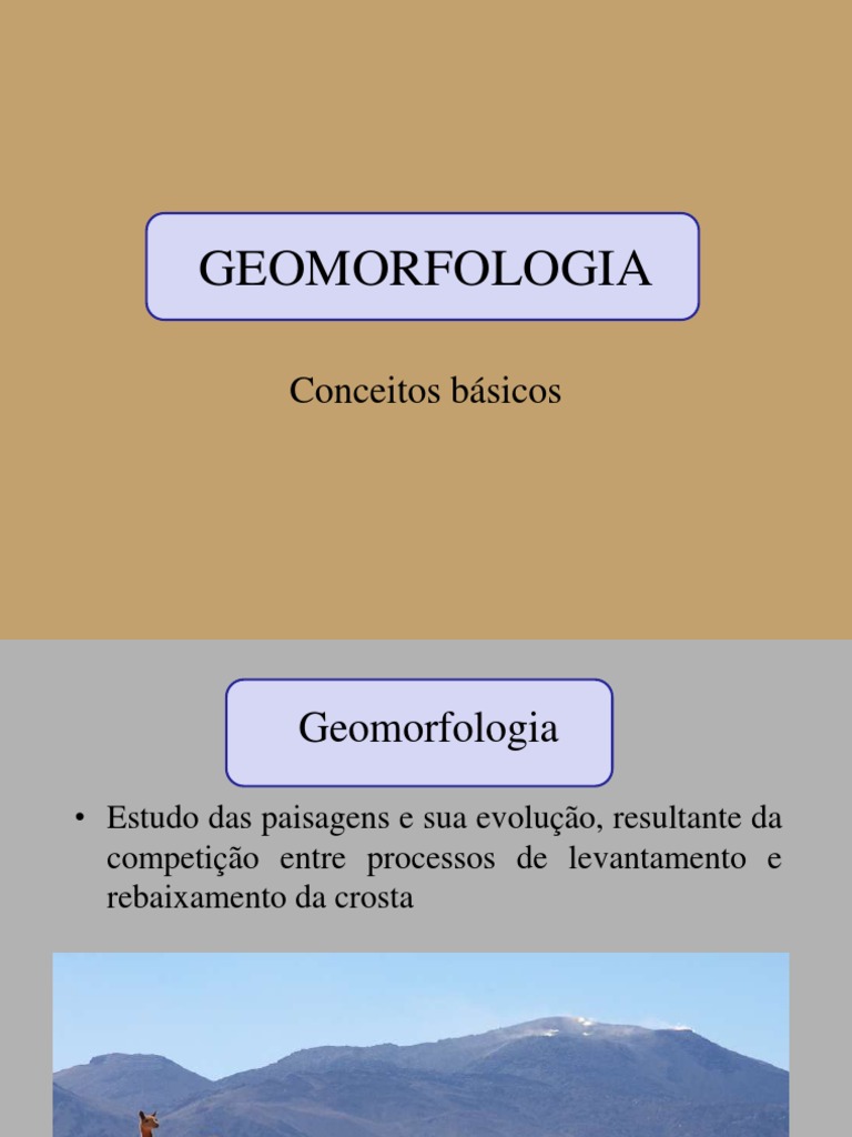 Geomorfologia: conceitos básicos sobre formas do relevo e evolução da ...
