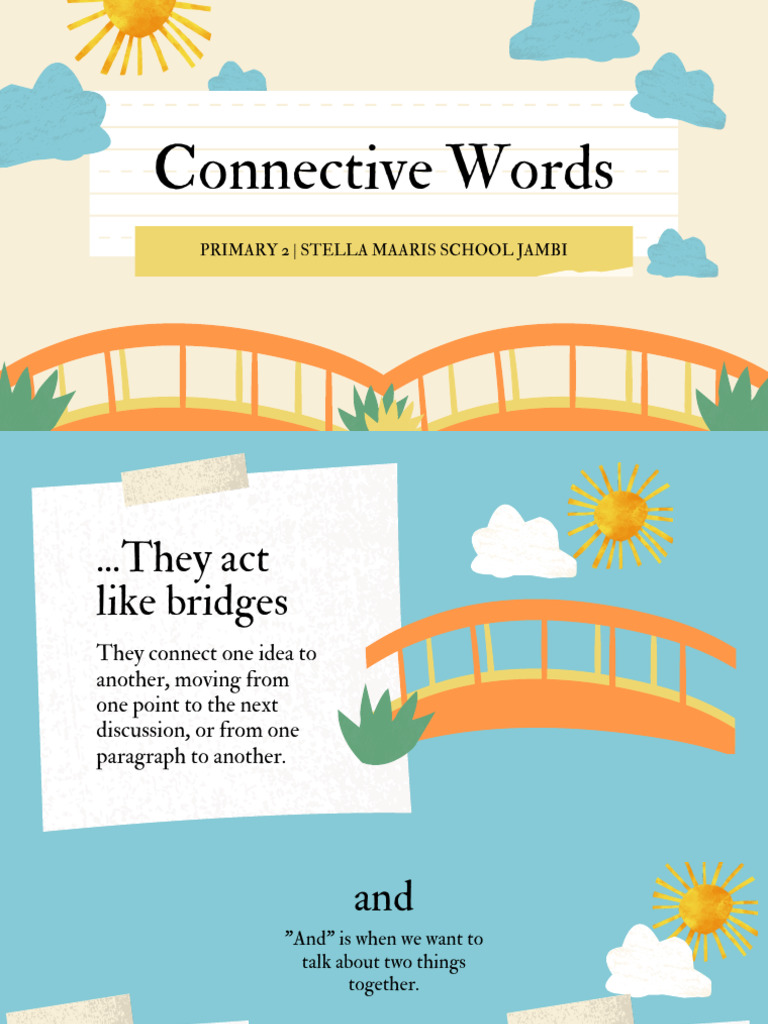 Understanding Connective Words for Kids | PDF