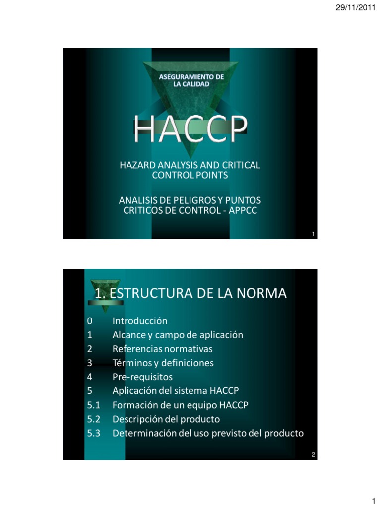 1.05 - Principios HACCP - 5-6-7 | Descargar gratis PDF | Análisis de Riesgo y Puntos Críticos de ...