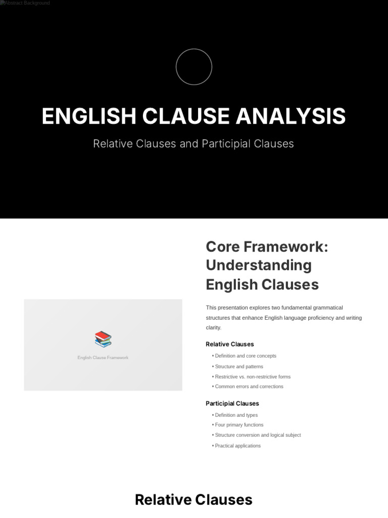 English Relative and Participial Clauses | PDF | Syntax | Grammar