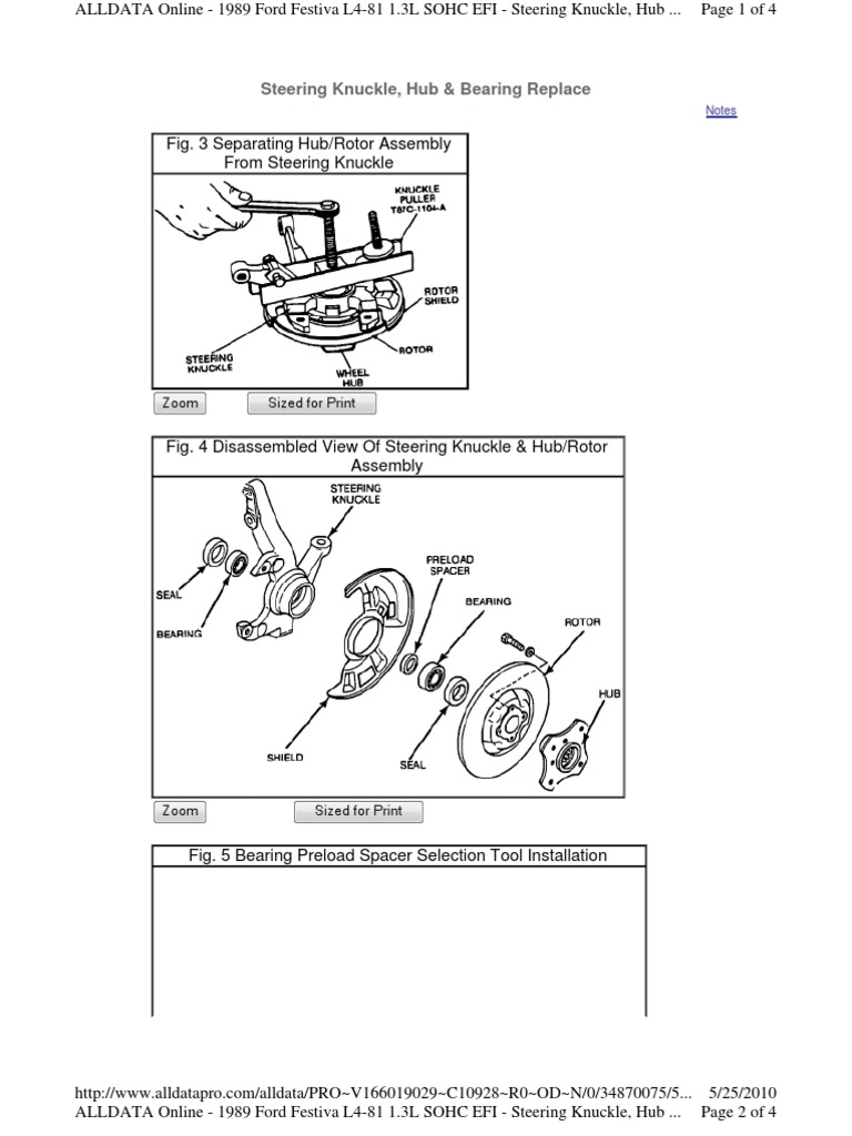 Fig. 3 Separating Hub/Rotor Assembly From Steering Knuckle | PDF ...