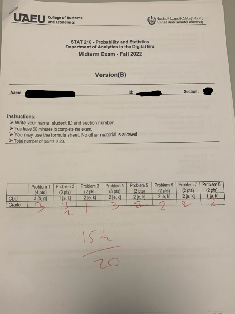 Mid Stat Fall2022-2 | PDF