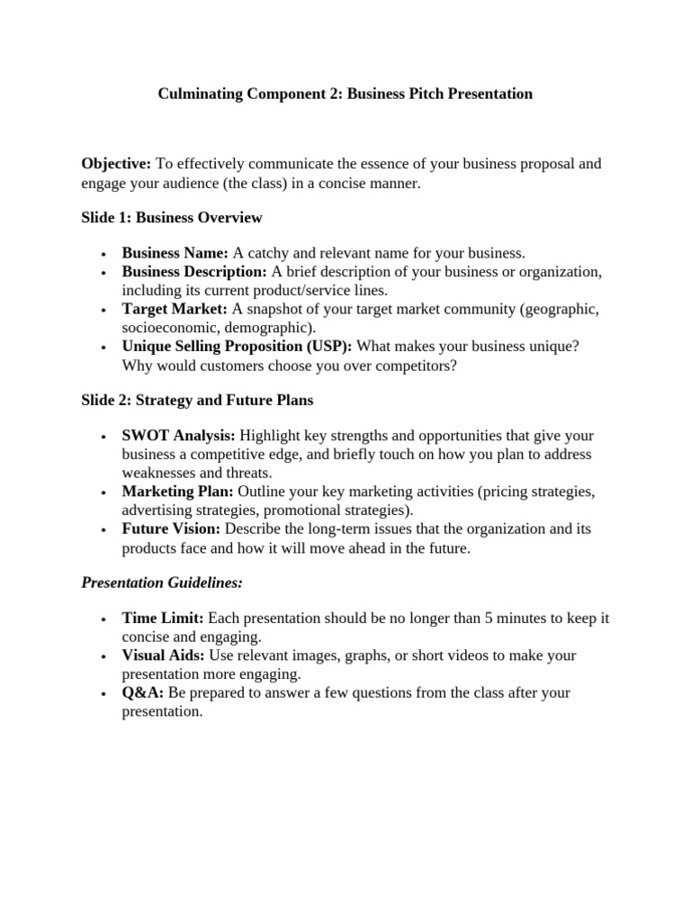 Culminating Component 2 | PDF