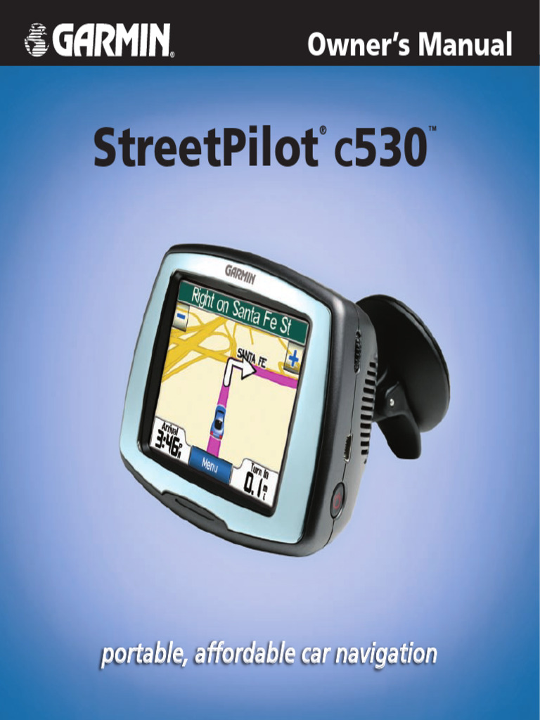 Garmin StreetPilot c530 Owner's Manual | PDF | Computer File | Usb