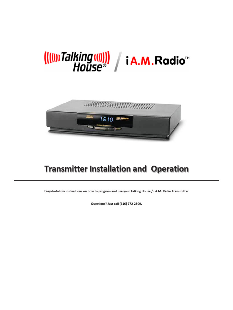 Talking House I Am Radio Instruction Manual | PDF | Radio | Microphone