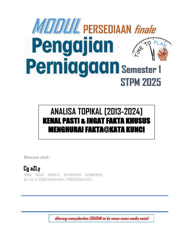 Modul Persediaan Pp s1 Finale 2025 | PDF