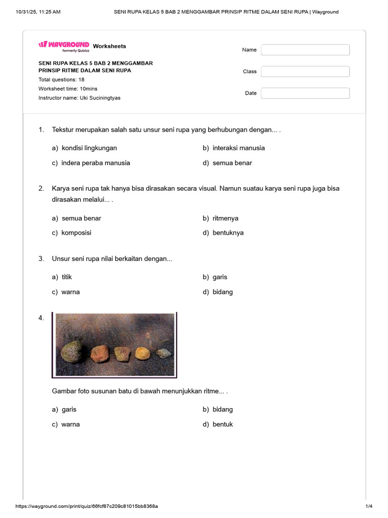 SENI RUPA KELAS 5 BAB 2 MENGGAMBAR PRINSIP RITME DALAM SENI RUPA ...